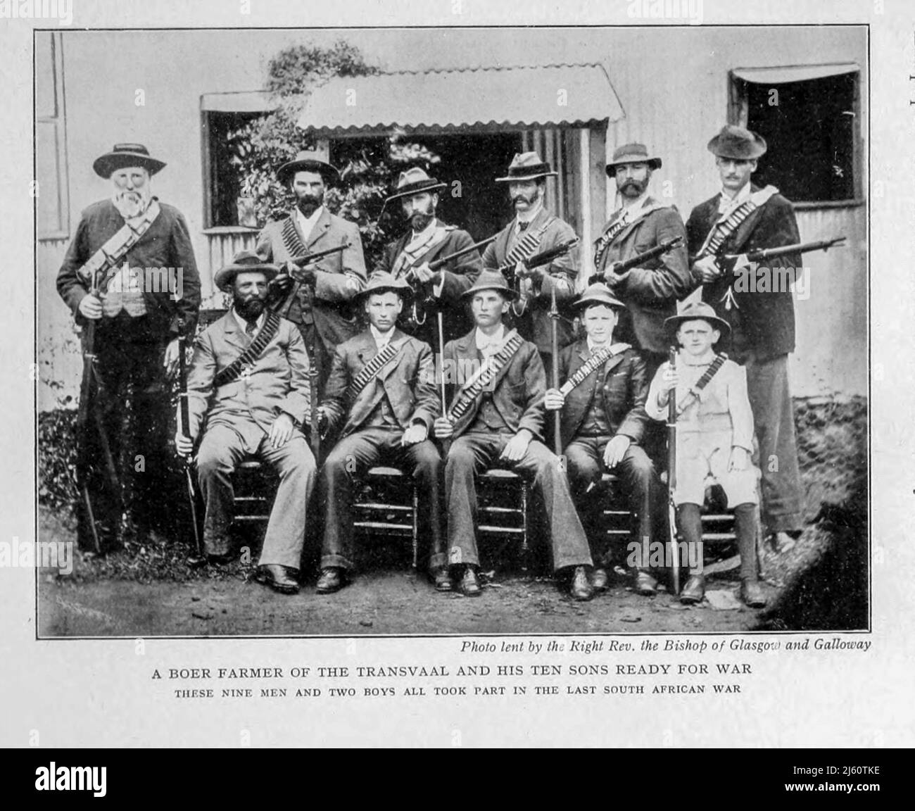 Boer farmer and sons Stock Photo - Alamy