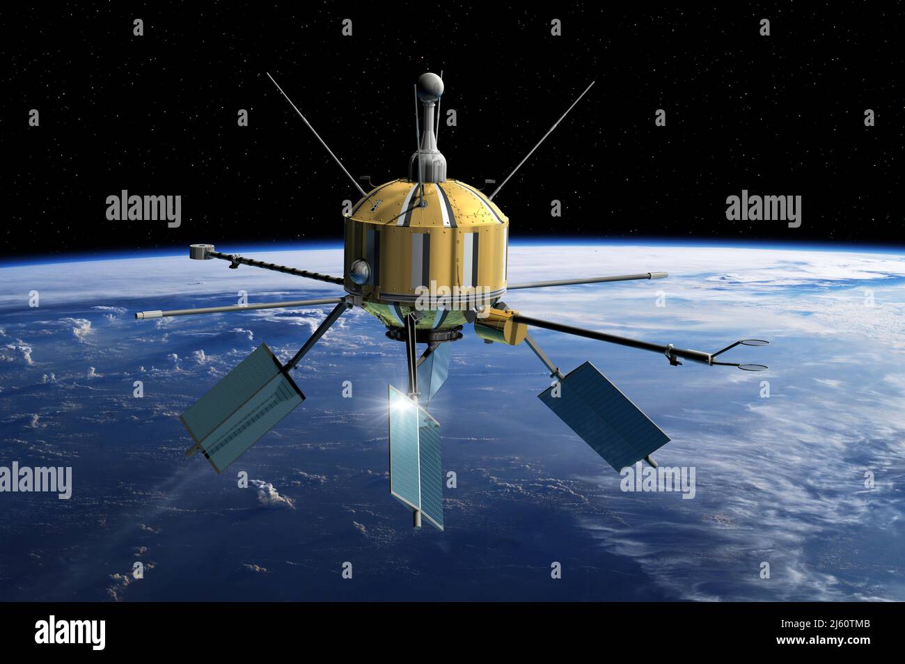 Ariel-1 satellite, illustration Stock Photo - Alamy