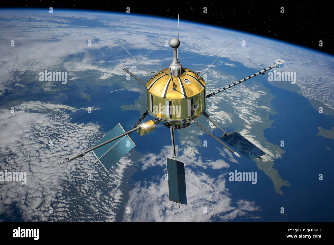 Ariel-1 satellite, illustration Stock Photo - Alamy