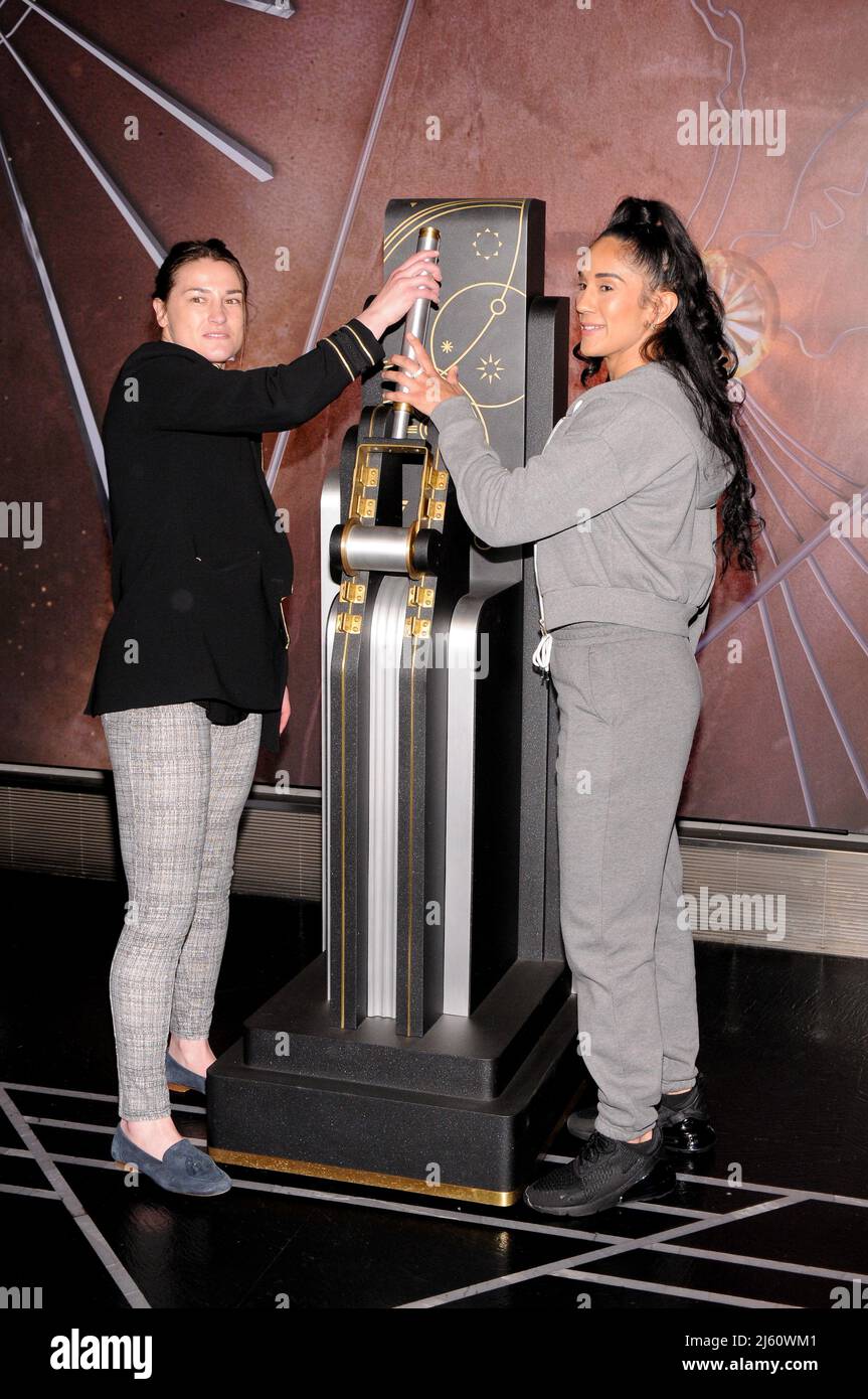 New York, United States. 26th Apr, 2022. Katie Taylor and Amanda ...