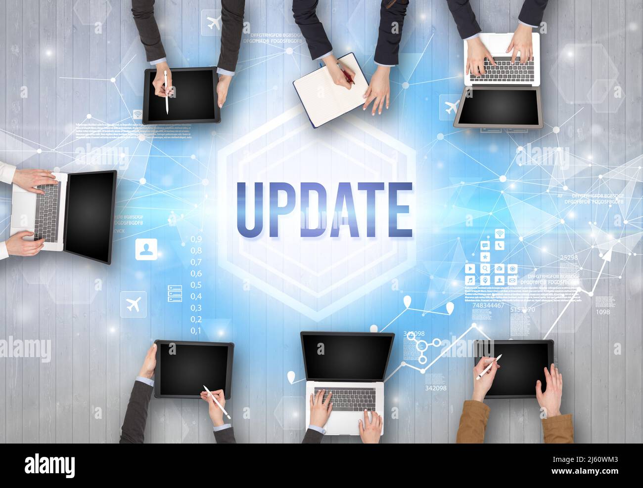 Group of Busy People Working in an Office, technology concept Stock ...