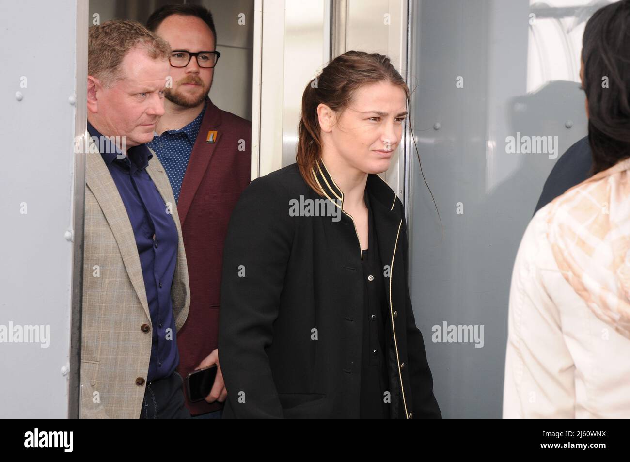 Katie Taylor visits the Empire State Building to promote the Taylor vs ...