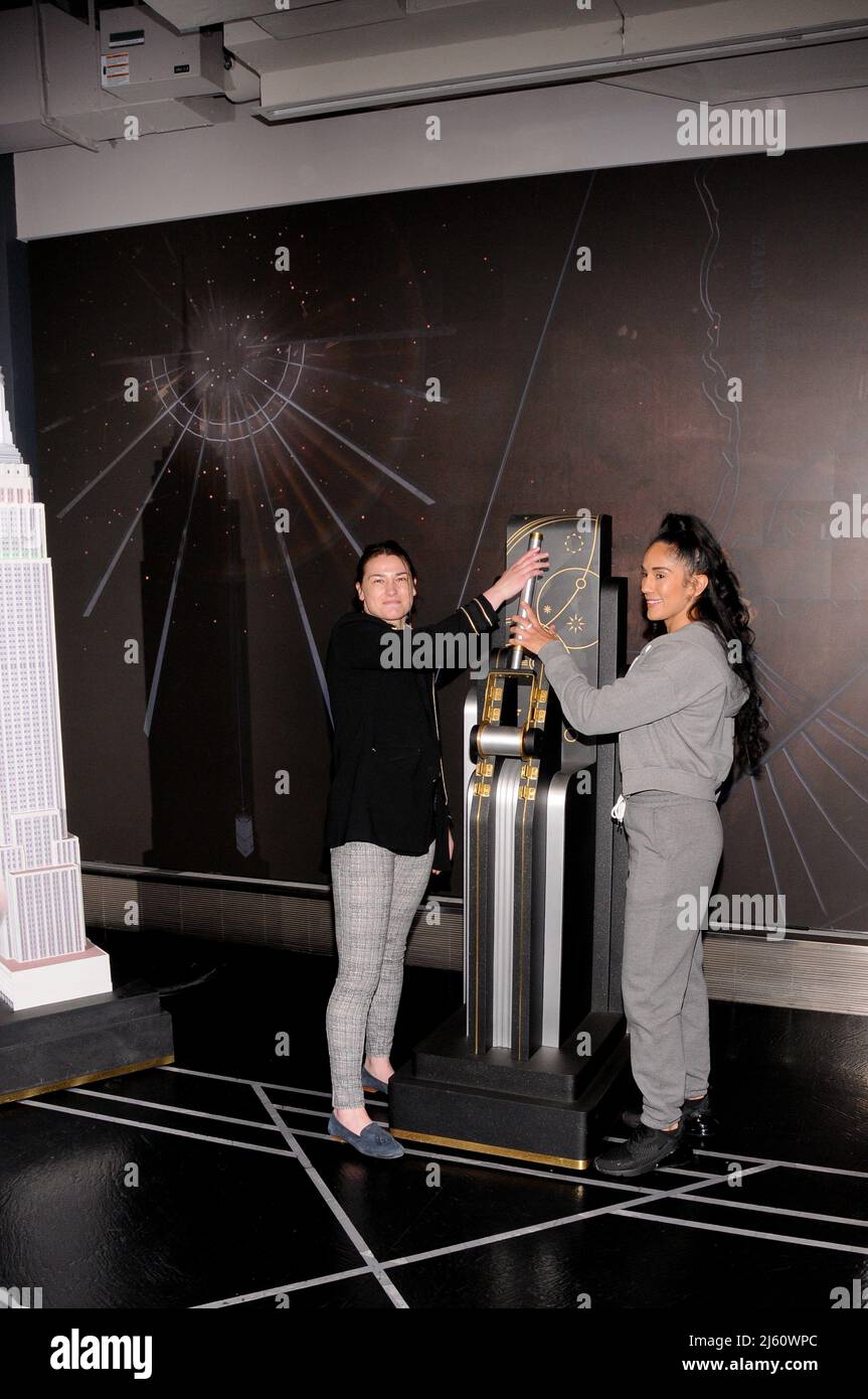 New York, United States. 26th Apr, 2022. Katie Taylor and Amanda ...