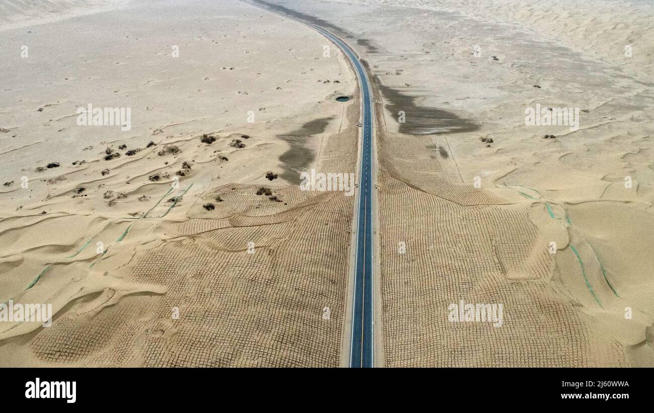 BAZHOU, CHINA - APRIL 23, 2022 - Aerial photo taken on April 23, 2022 ...