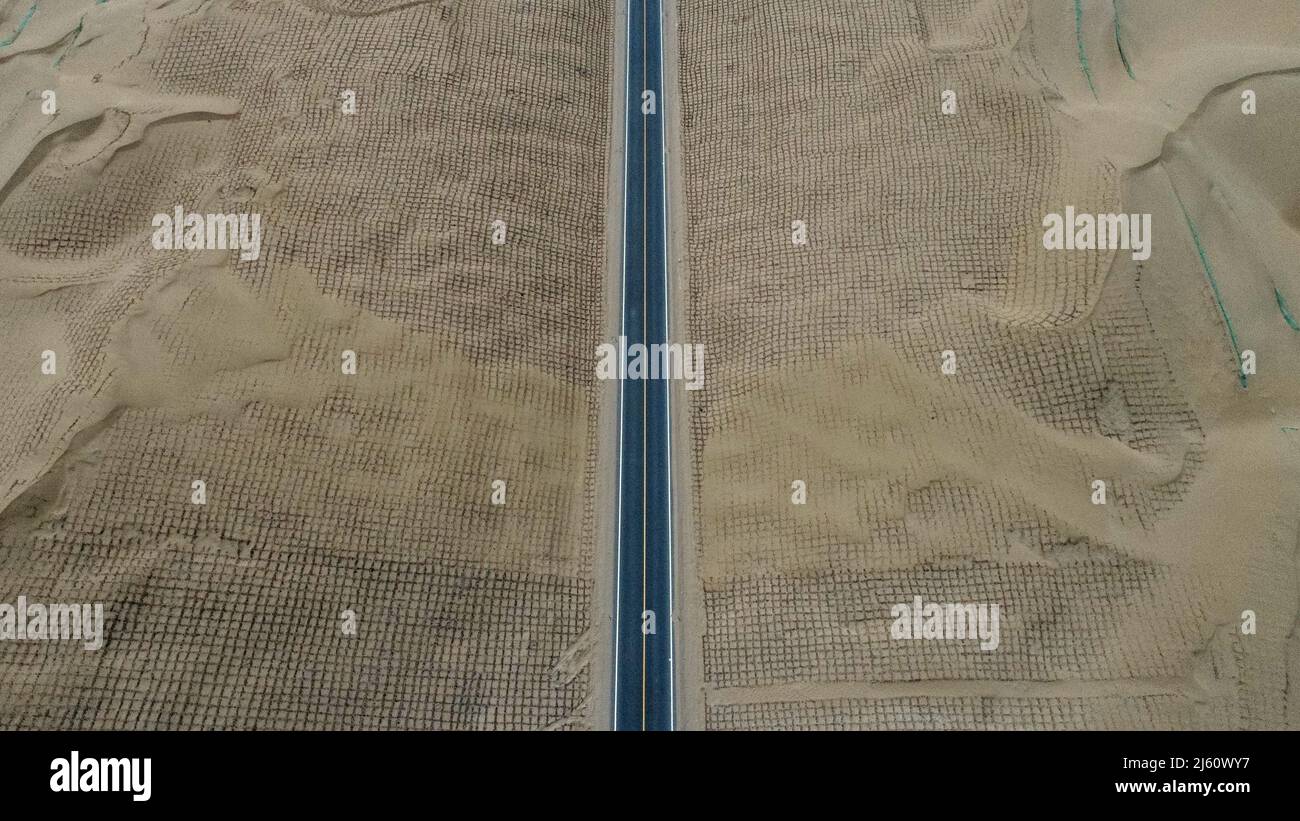 BAZHOU, CHINA - APRIL 23, 2022 - Aerial photo taken on April 23, 2022 ...