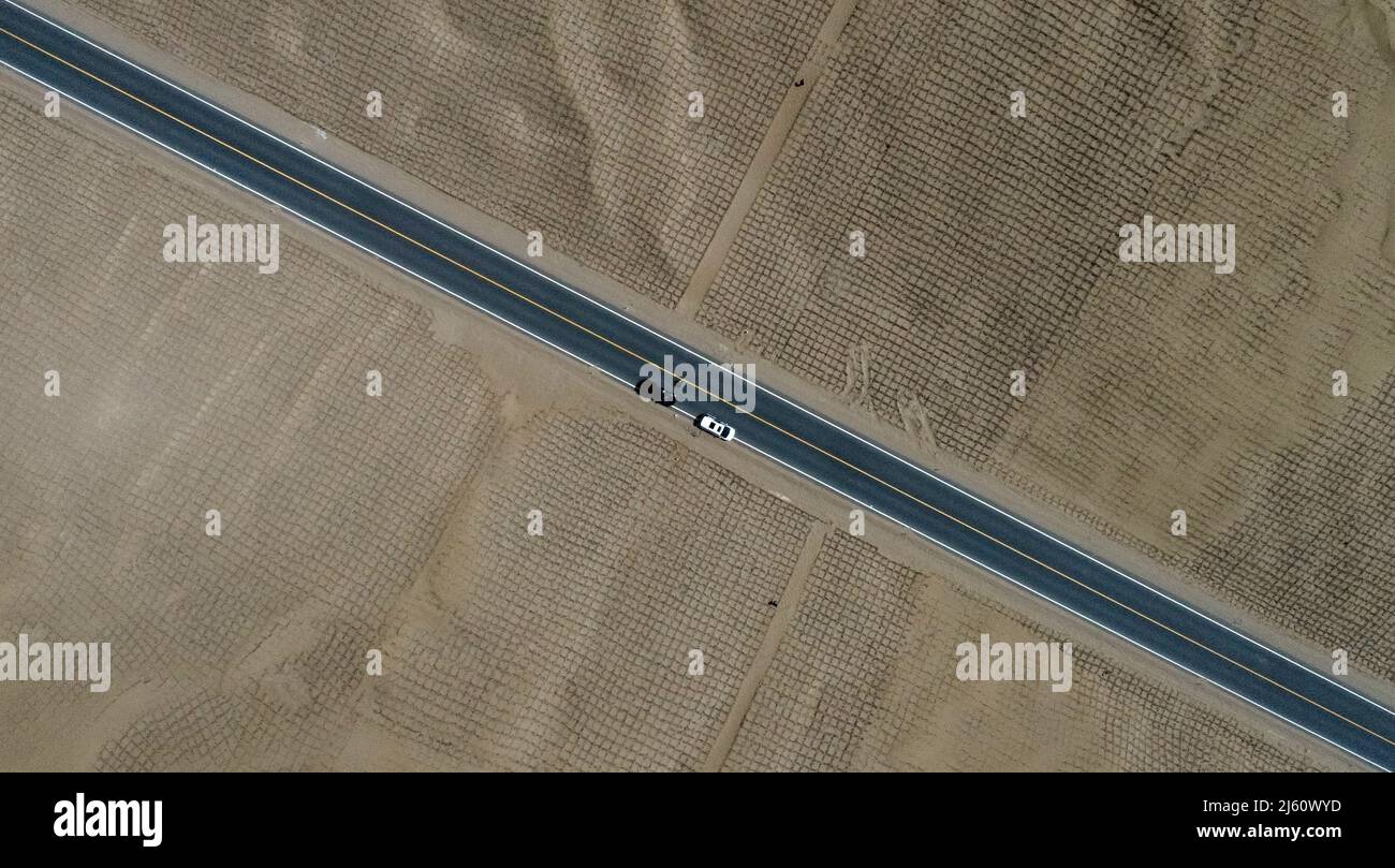 BAZHOU, CHINA - APRIL 23, 2022 - Aerial photo taken on April 23, 2022 ...