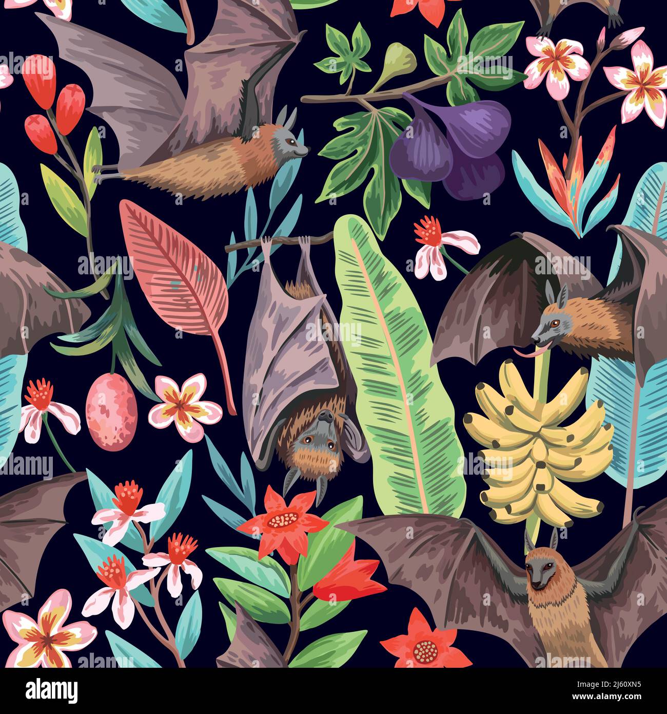 The flying foxes Stock Vector Images - Alamy