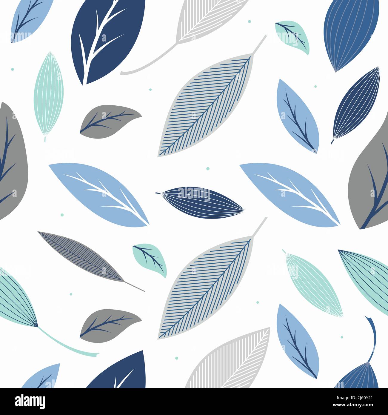 Seamless stylish leaves pattern hi-res stock photography and images - Alamy