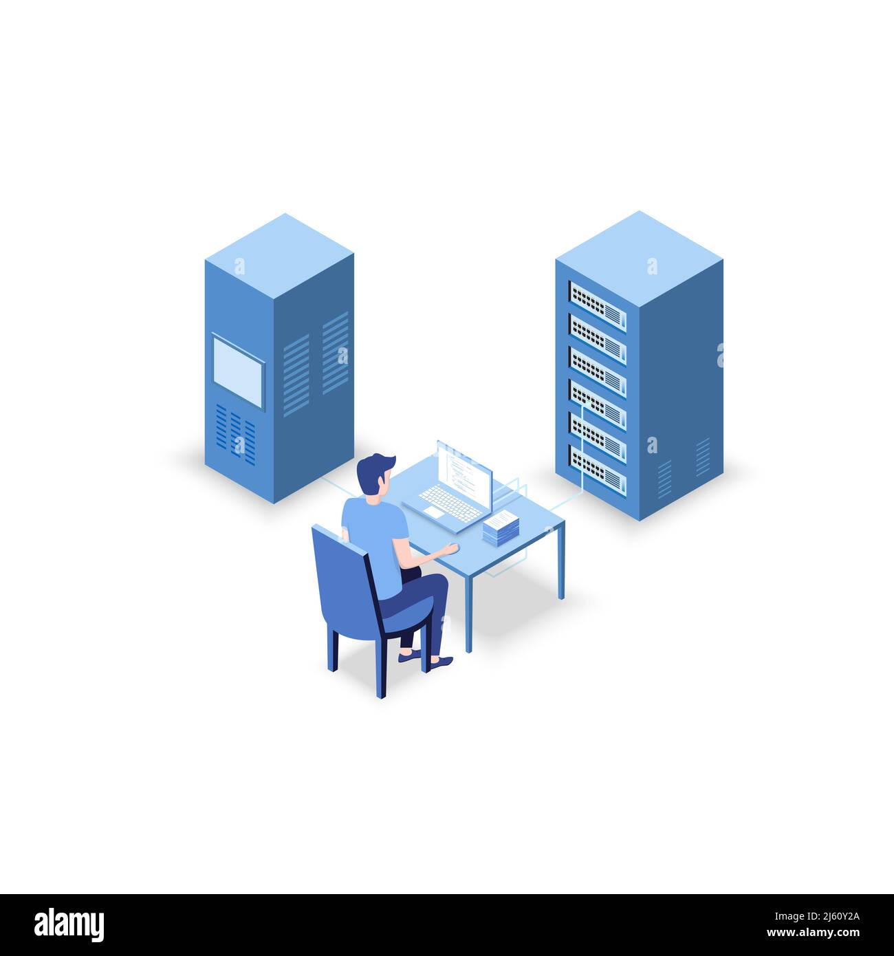 Server room layout Cut Out Stock Images & Pictures - Alamy