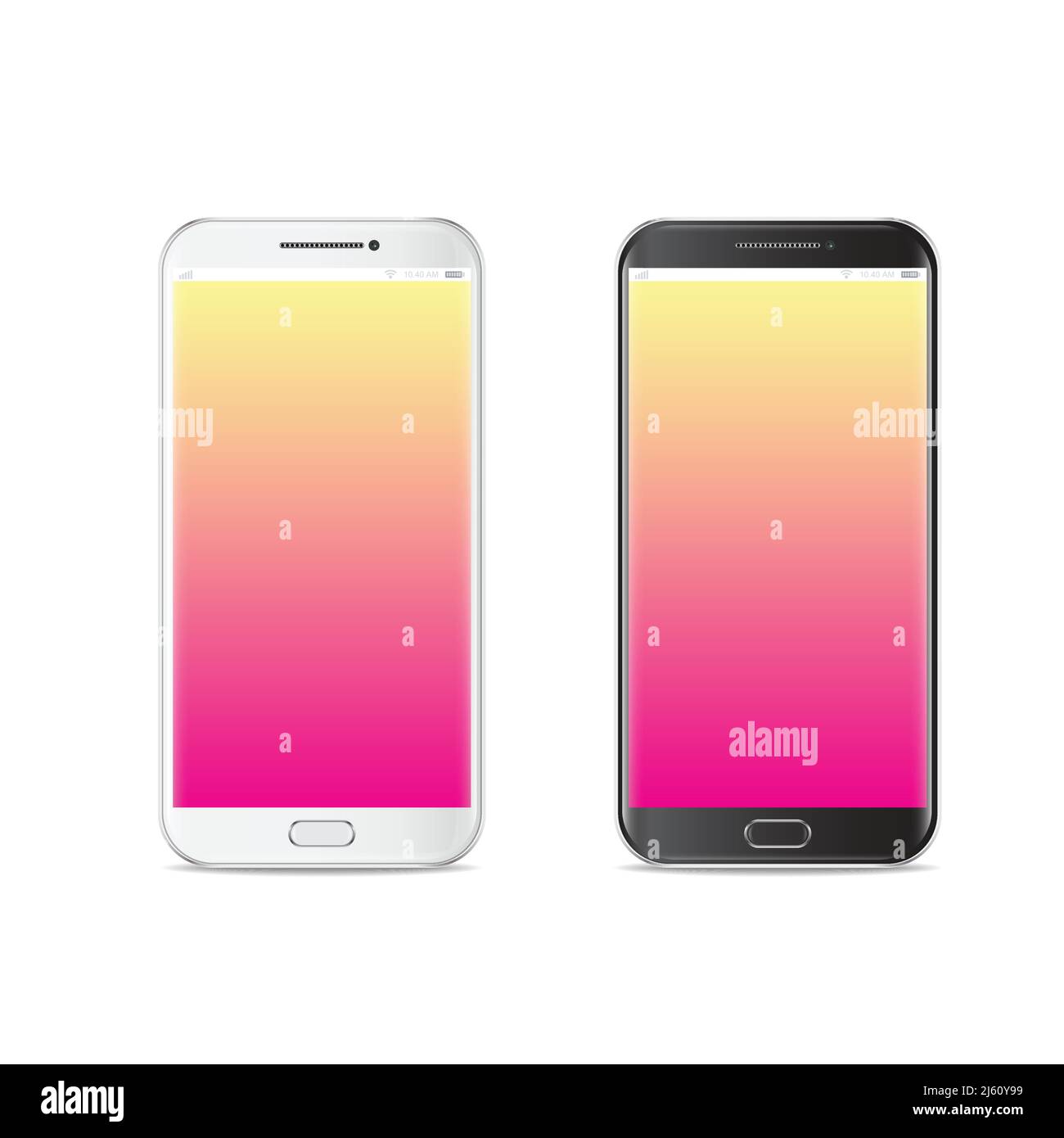 Smartphone, mobile phone isolated, realistic vector illustration Stock ...