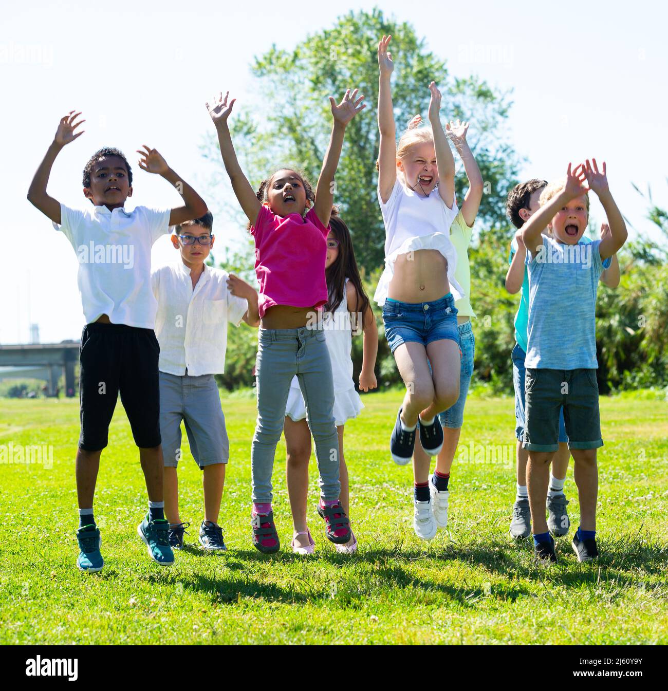 Child kid hopping hi-res stock photography and images - Alamy