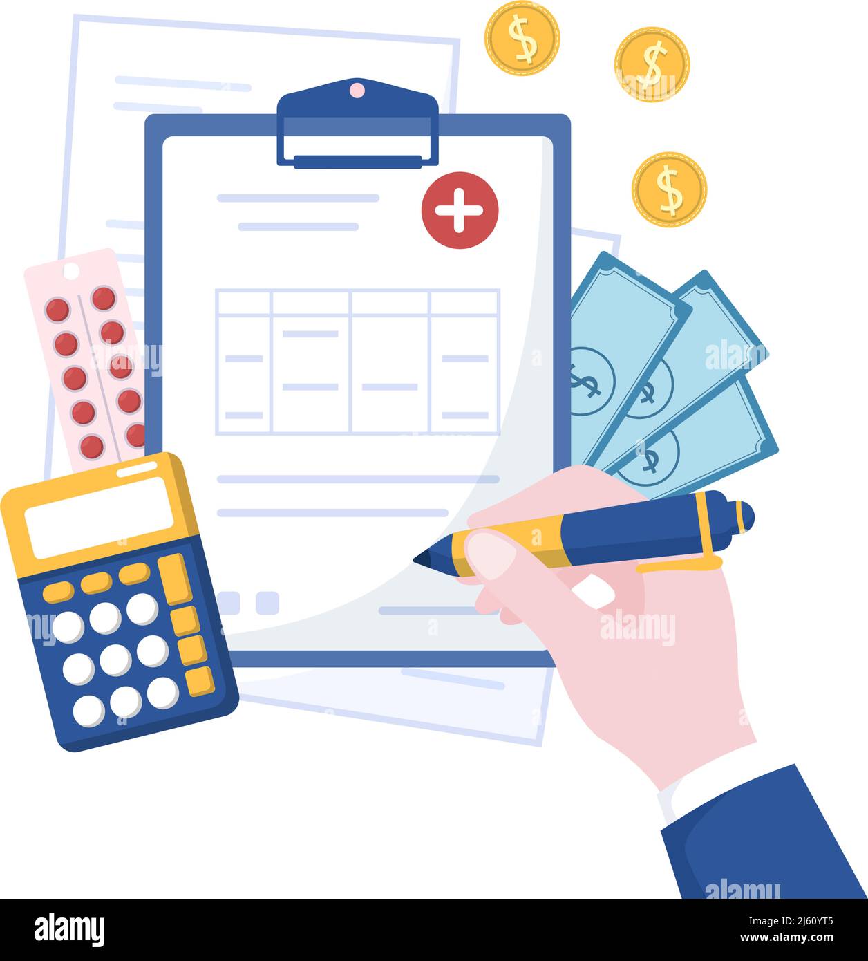 Hospital Medical Billing Service with Health Insurance Form for ...