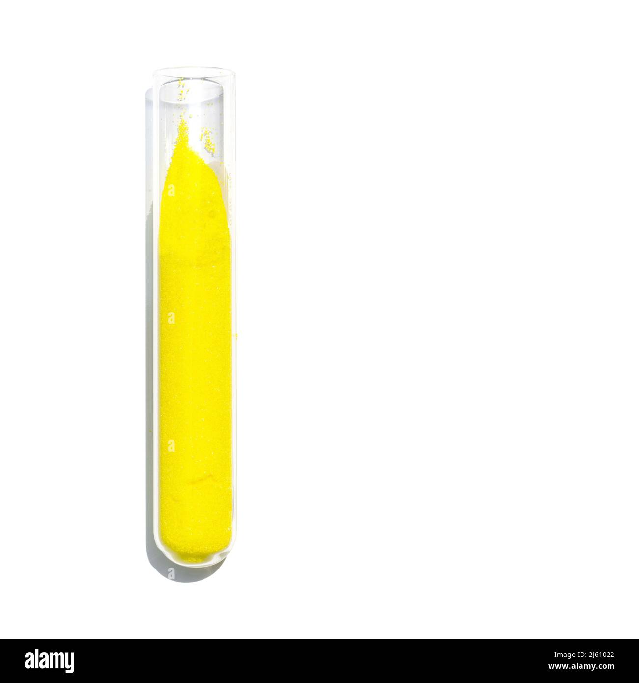 Closeup chemical ingredient on white laboratory table. Potassium ...