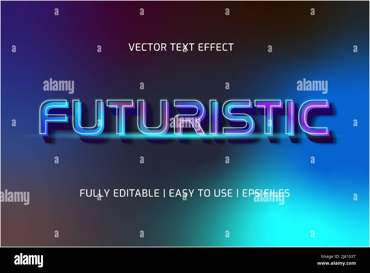 Neon futuristic logo font hi-res stock photography and images - Alamy