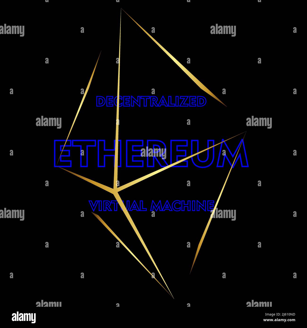 abstract logo of ethereum as a virtual machine on a dark background 1 ...