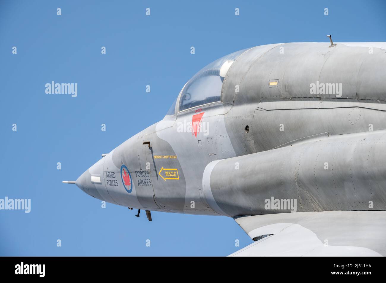 Calgary, Alberta - April 24, 2022: The CF-5 Freedom Fighter on display ...