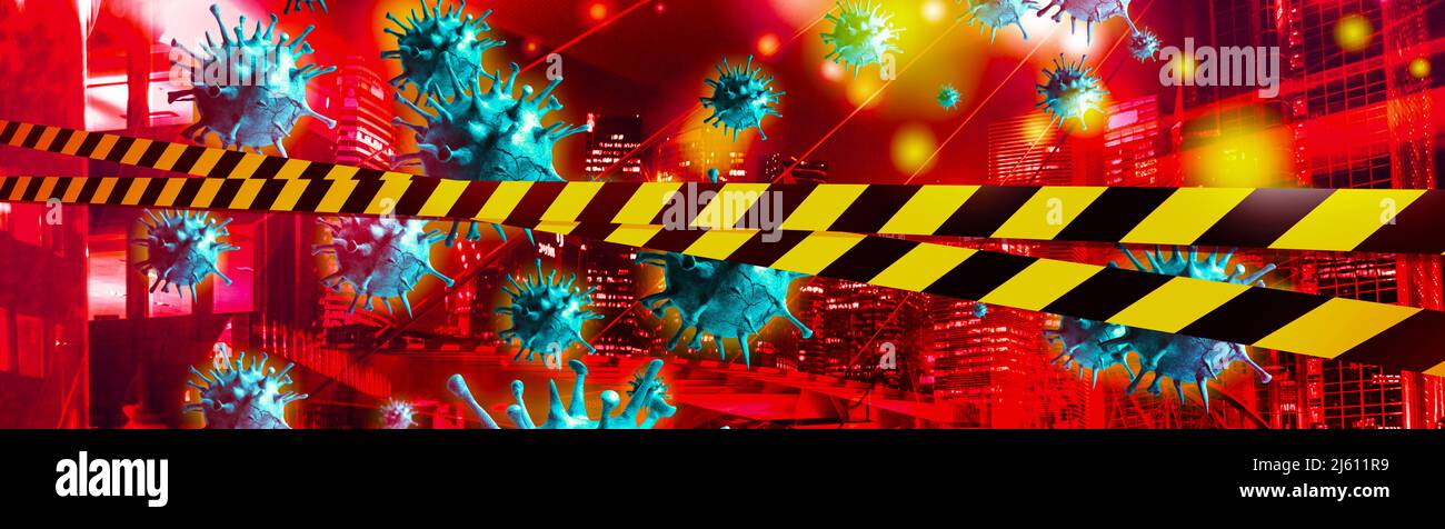 Dangerous corona virus, SARS pandemic risk concept. 3D illustration ...