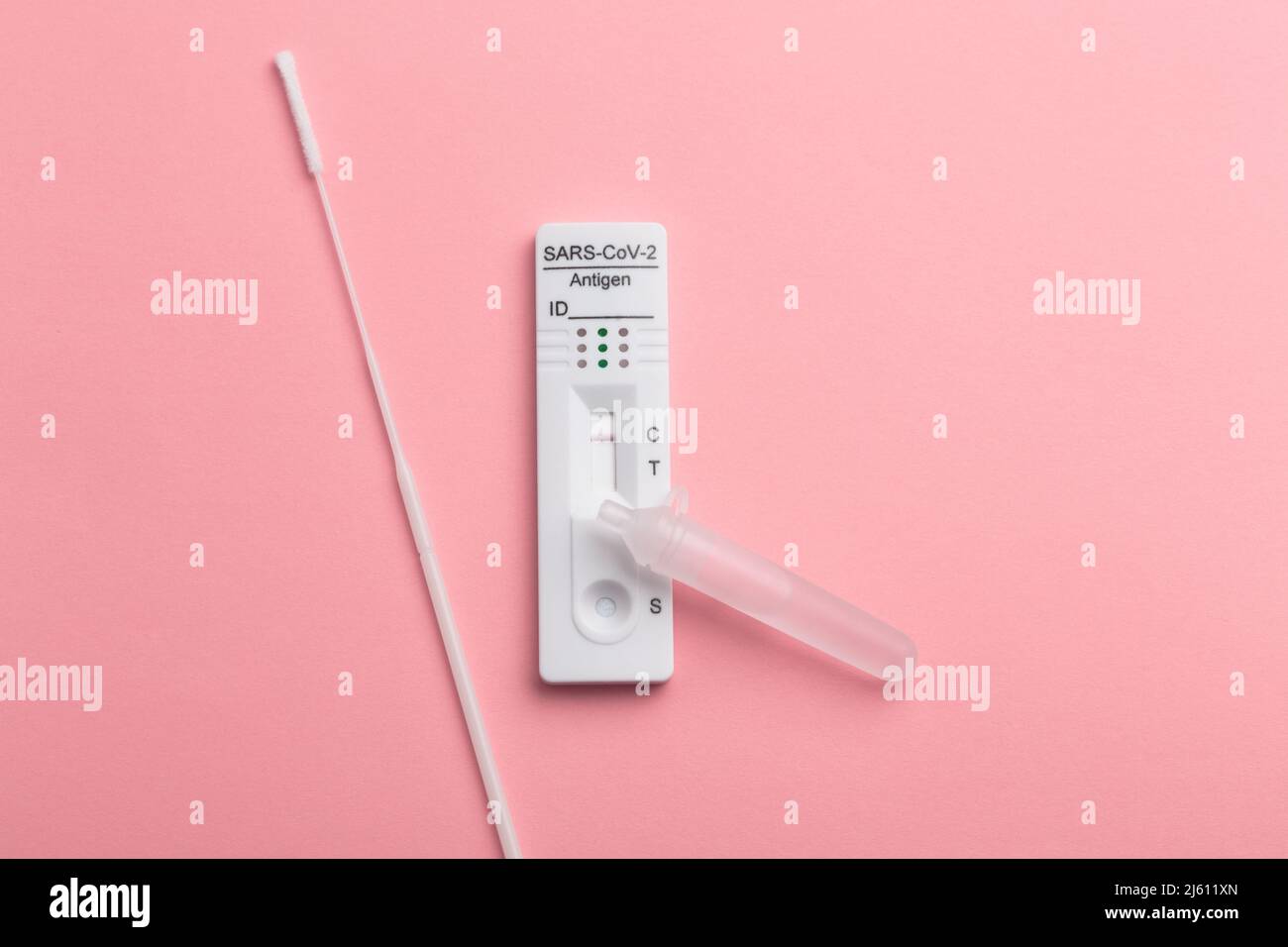 Express corona test. Negative covid antigen test Stock Photo - Alamy
