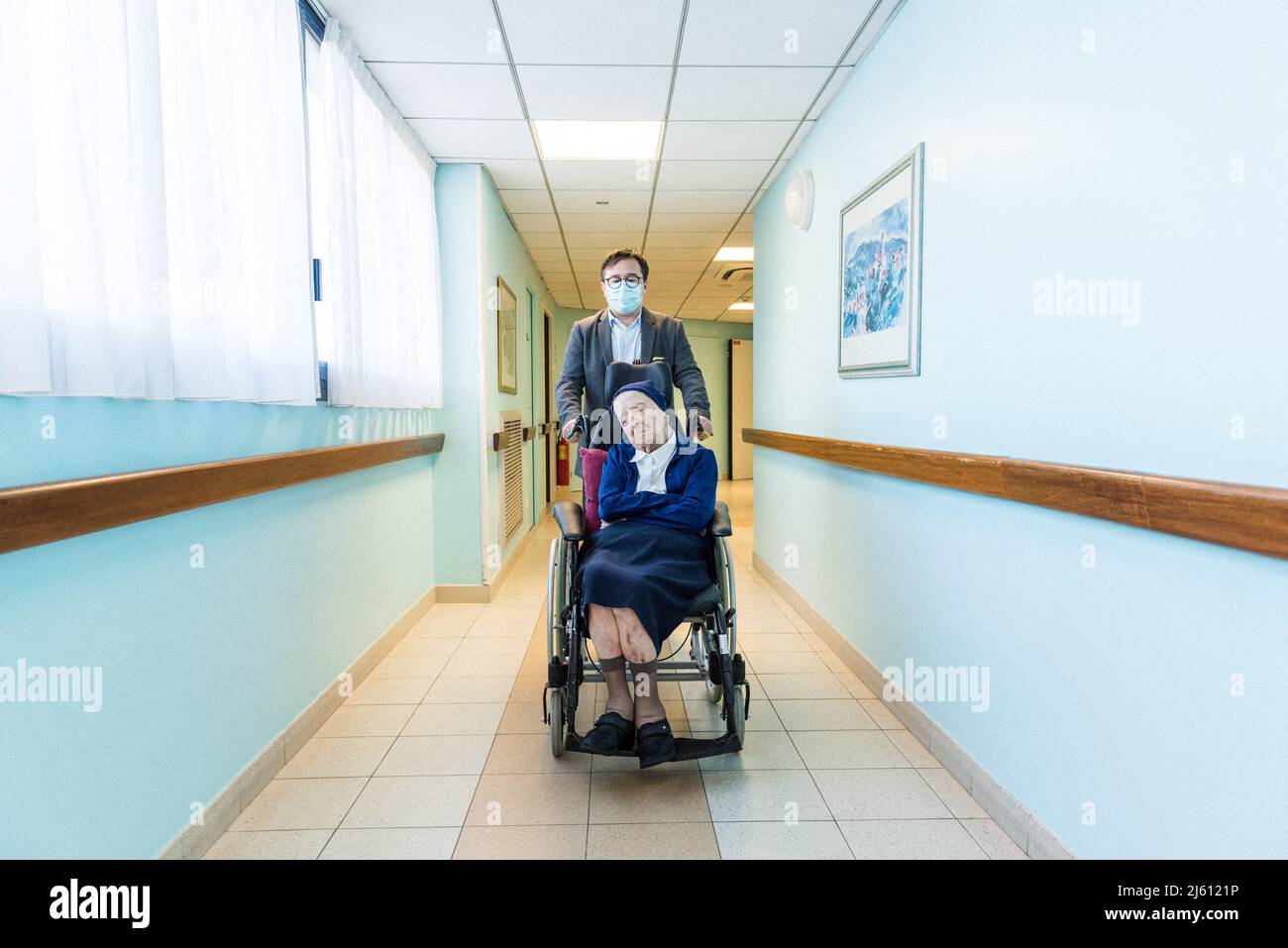 File photo dated February 10, 2021 of Sister Andre, Lucile Randon in ...