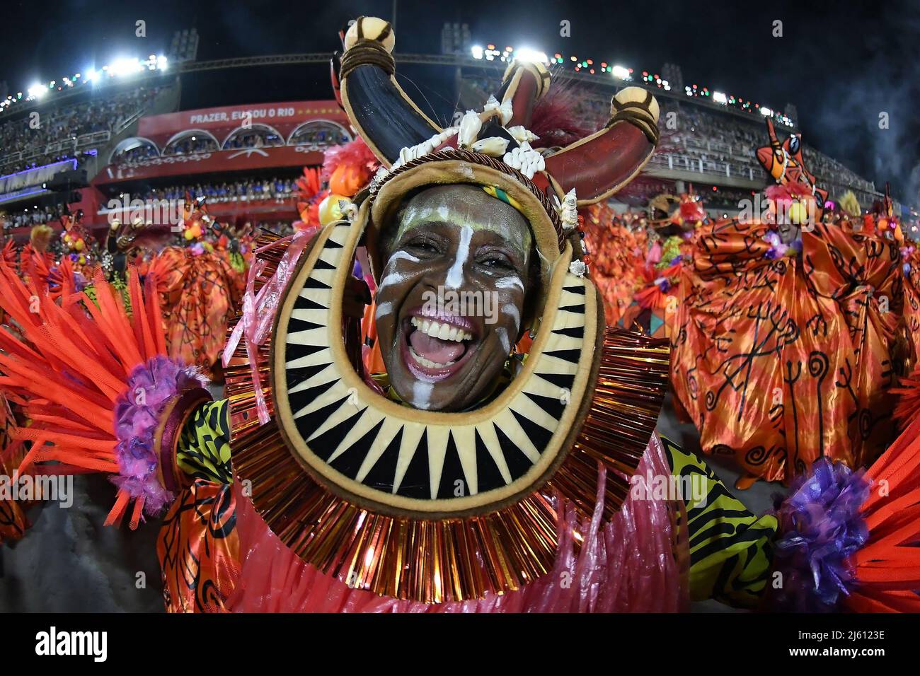 Rio de Janeiro,Brazil,April 24, 2022.Grande Rio samba school, of the ...