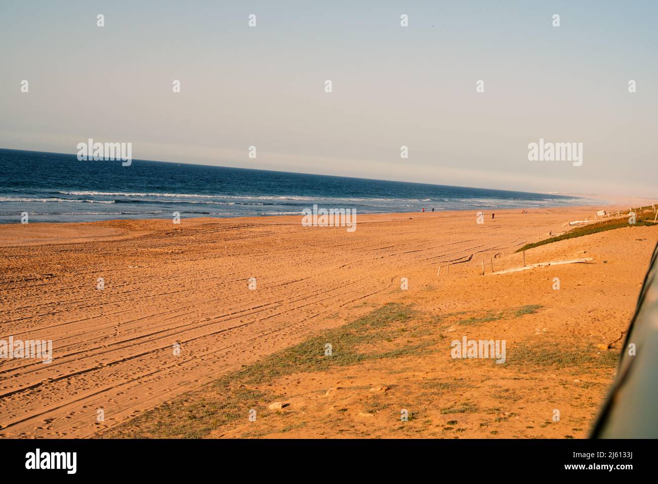 Sandy beach view Stock Photo - Alamy