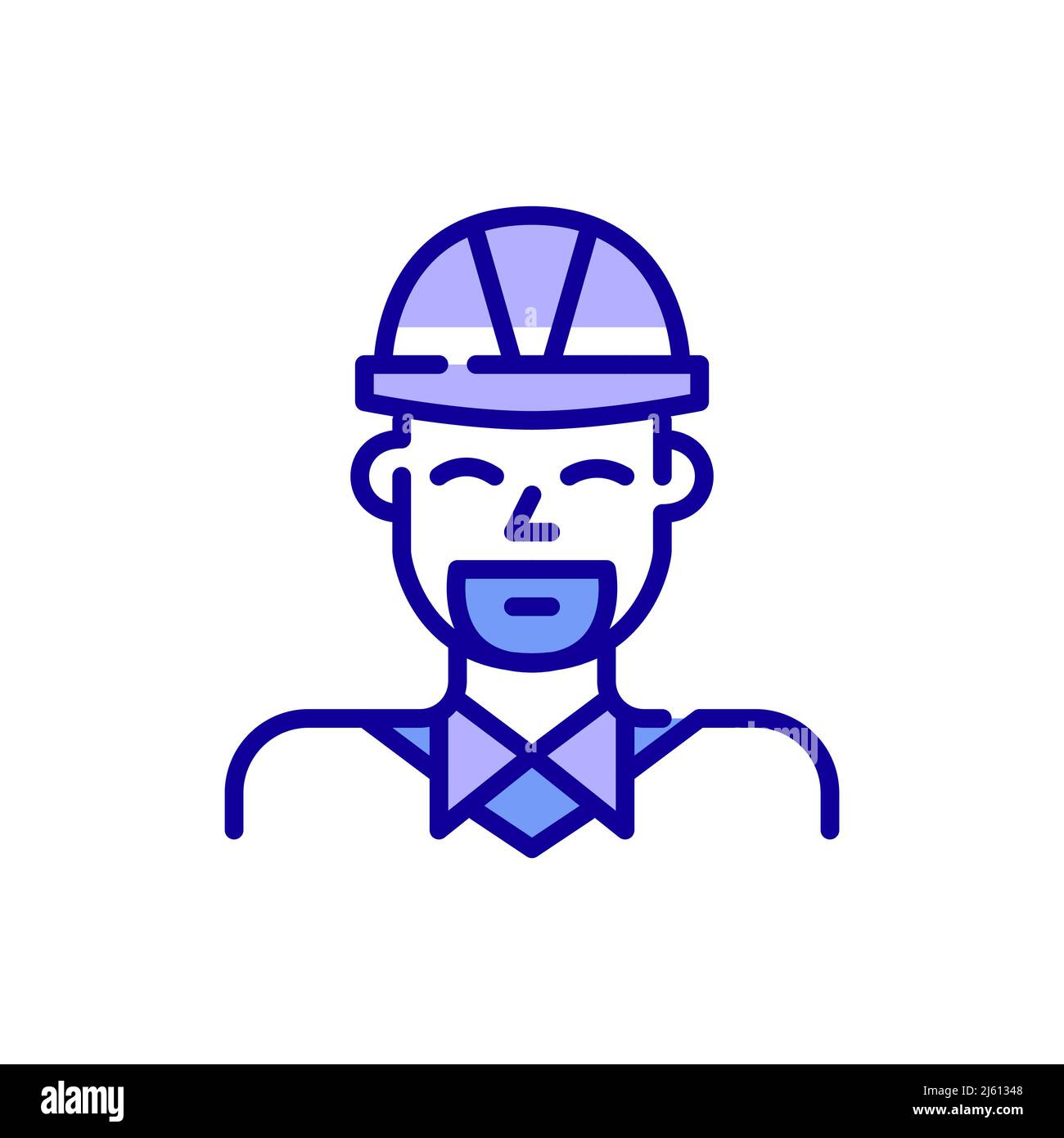Construction foreman profile picture. Bearded person wearing a hard hat ...