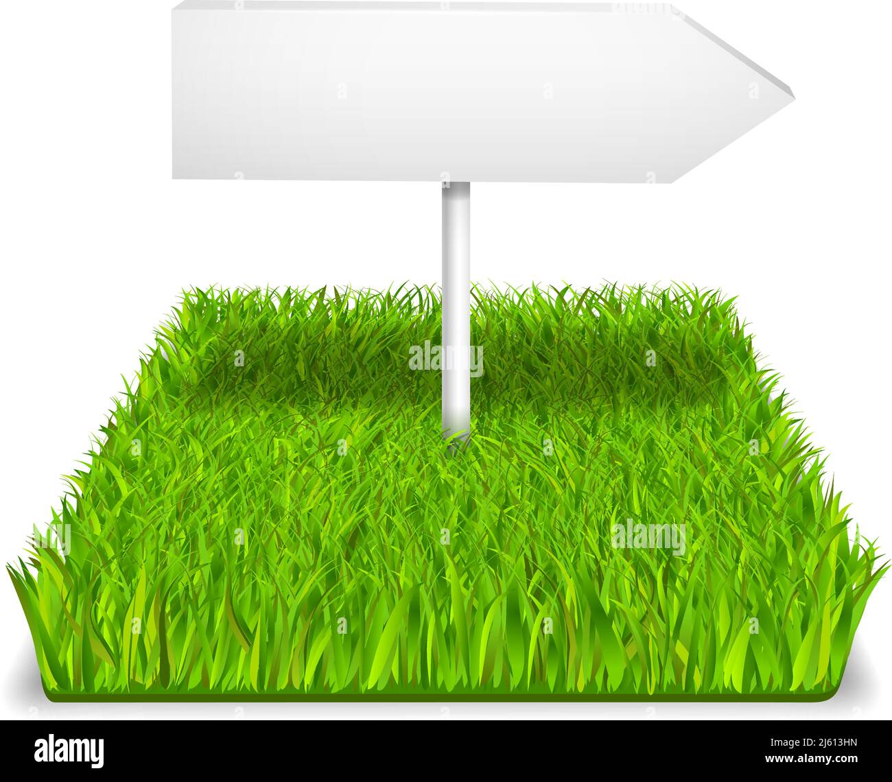 Green grass arrow realistic isolated vector illustration Stock Vector ...