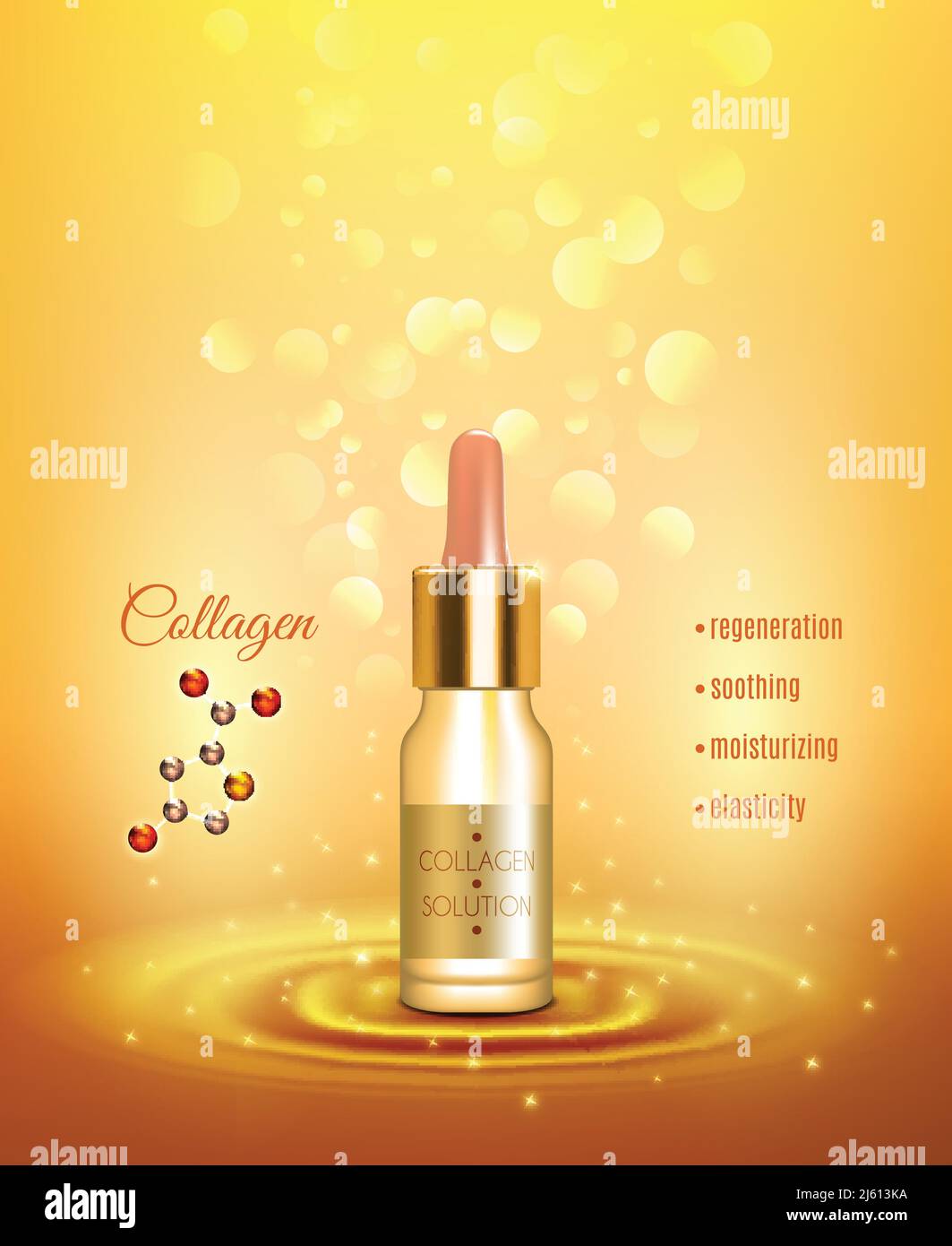 Collagen moisturizing solution pipette bottle for strong nails and ...