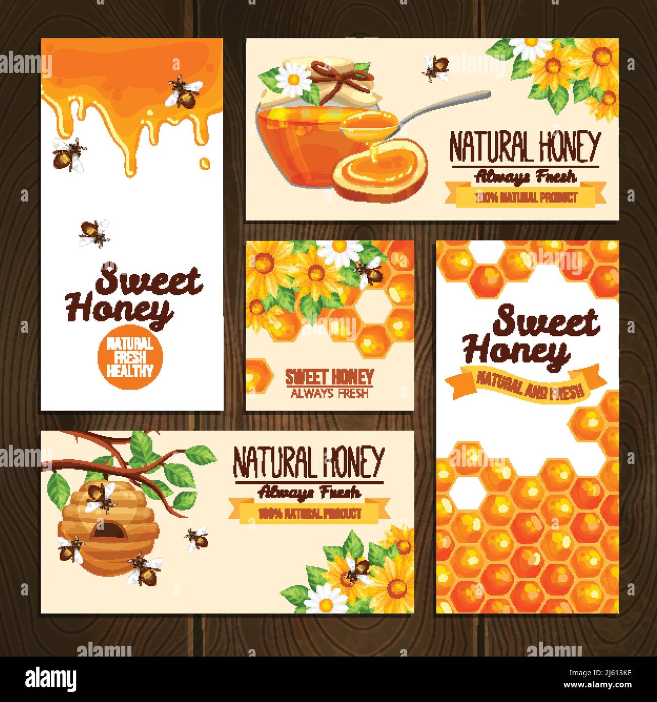 Natural sweet product horizontal Stock Vector Images - Alamy