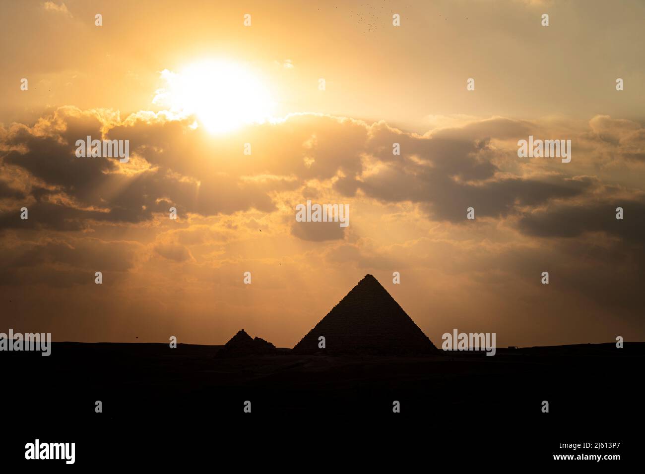 The great pyramid of Mikerina in Cairo, Egypt. Pyramids of Menkaura ...