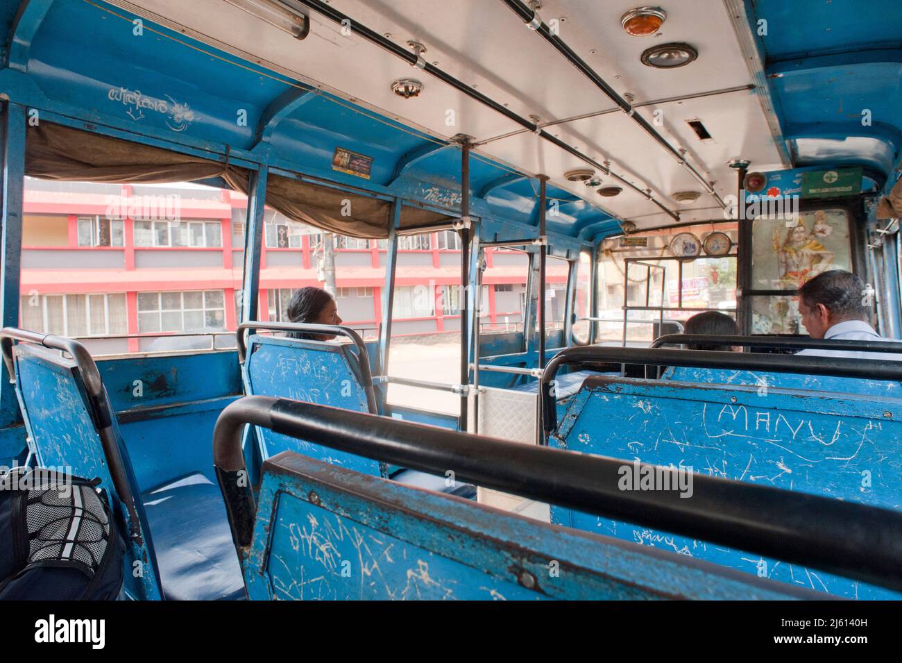 Bus india interior hi-res stock photography and images - Alamy