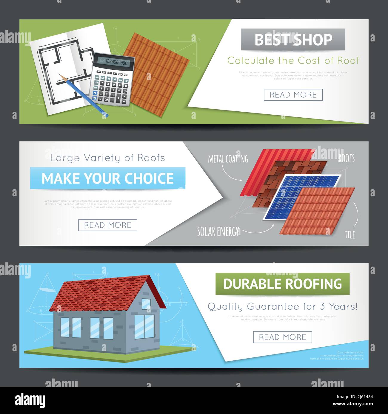 Roof advertising horisontal banners with calculation of cost offer and ...