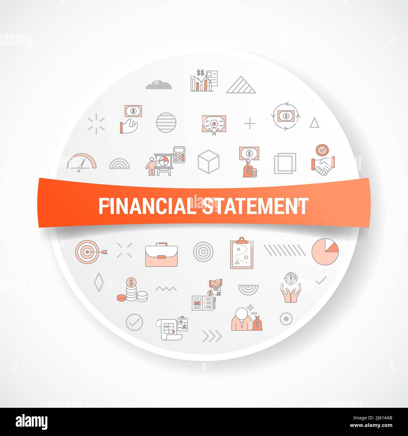 financial statement business personal concept with icon concept with ...