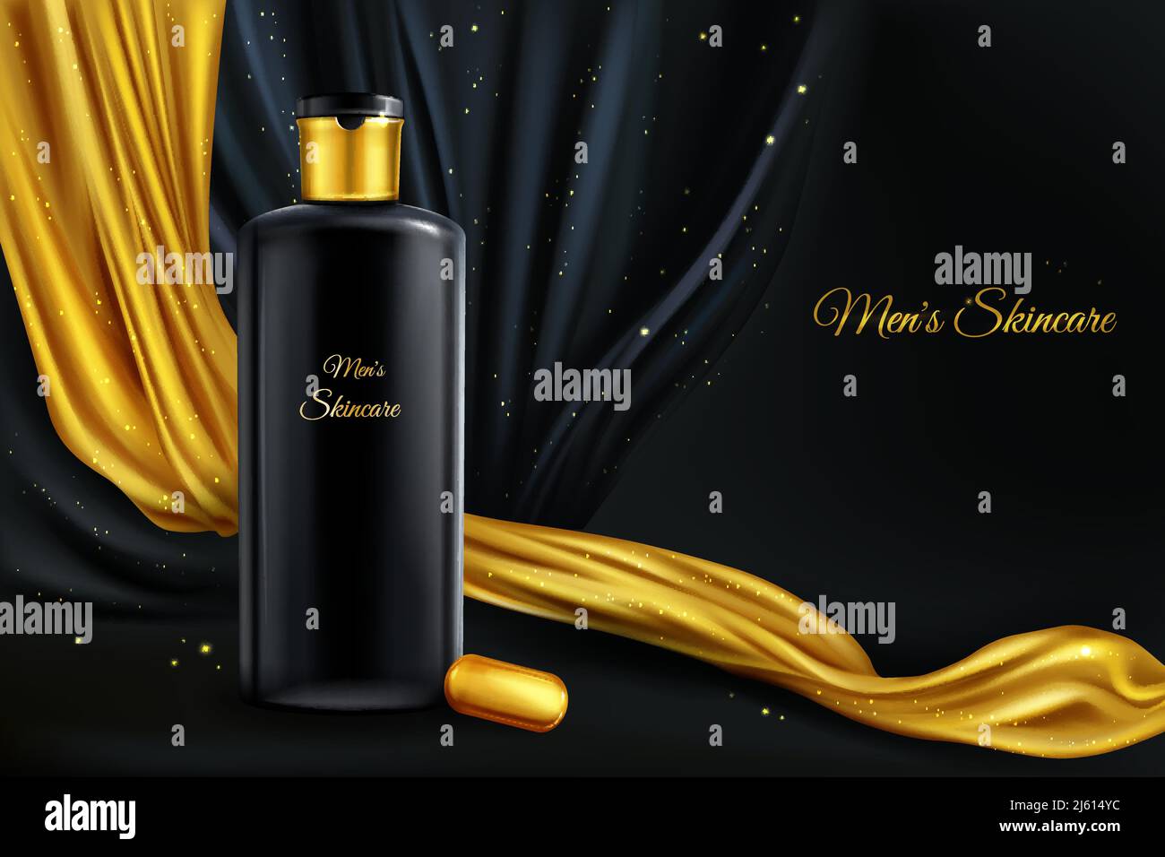 Vector 3d realistic cosmetic background, mock up of luxury cosmetics ...