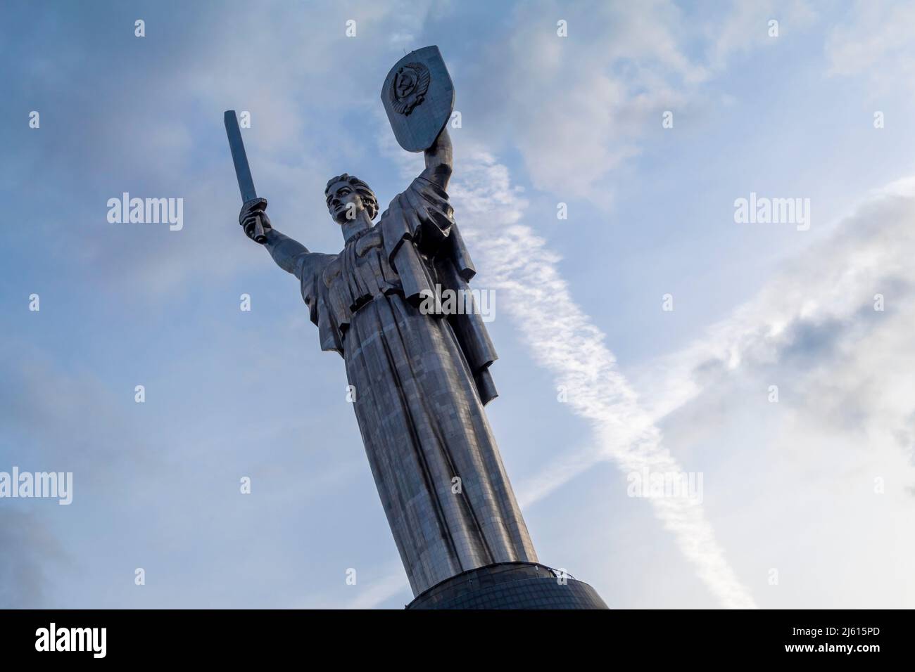 View of the Rodina Mat Motherland Monument statue in Kiev capital of ...