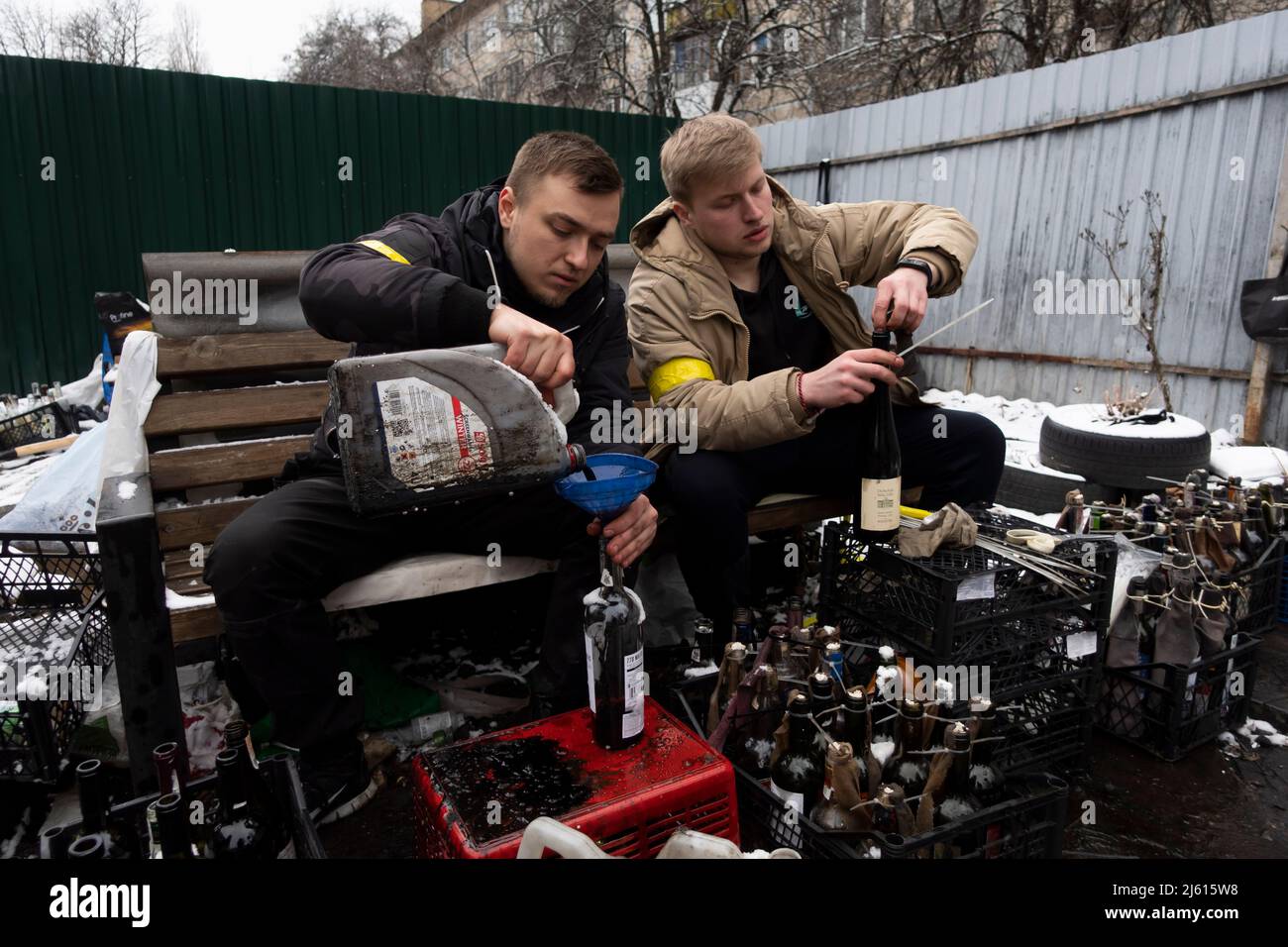KYIV, UKRAINE 01 March. Members of the Territorial defense forces ...