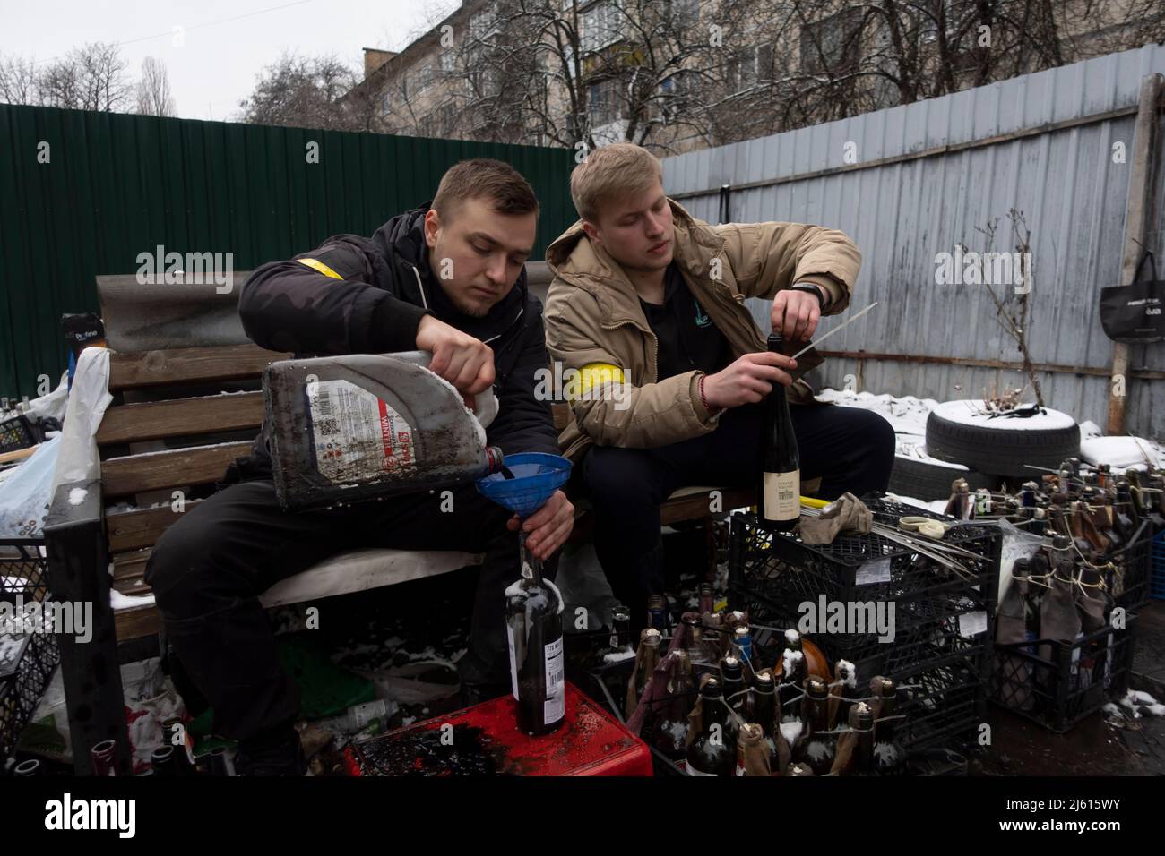 KYIV, UKRAINE 01 March. Members of the Territorial defense forces ...
