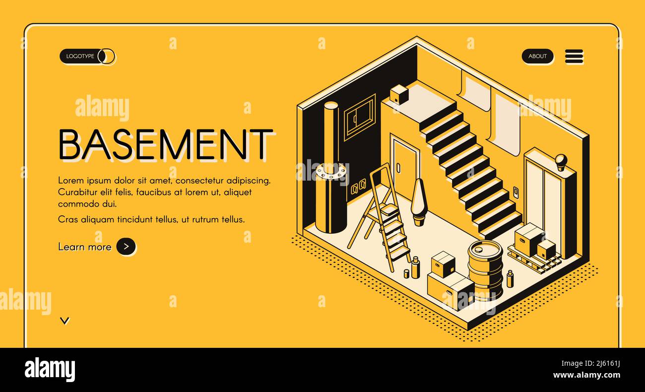 House architect, design company isometric vector web banner, landing ...