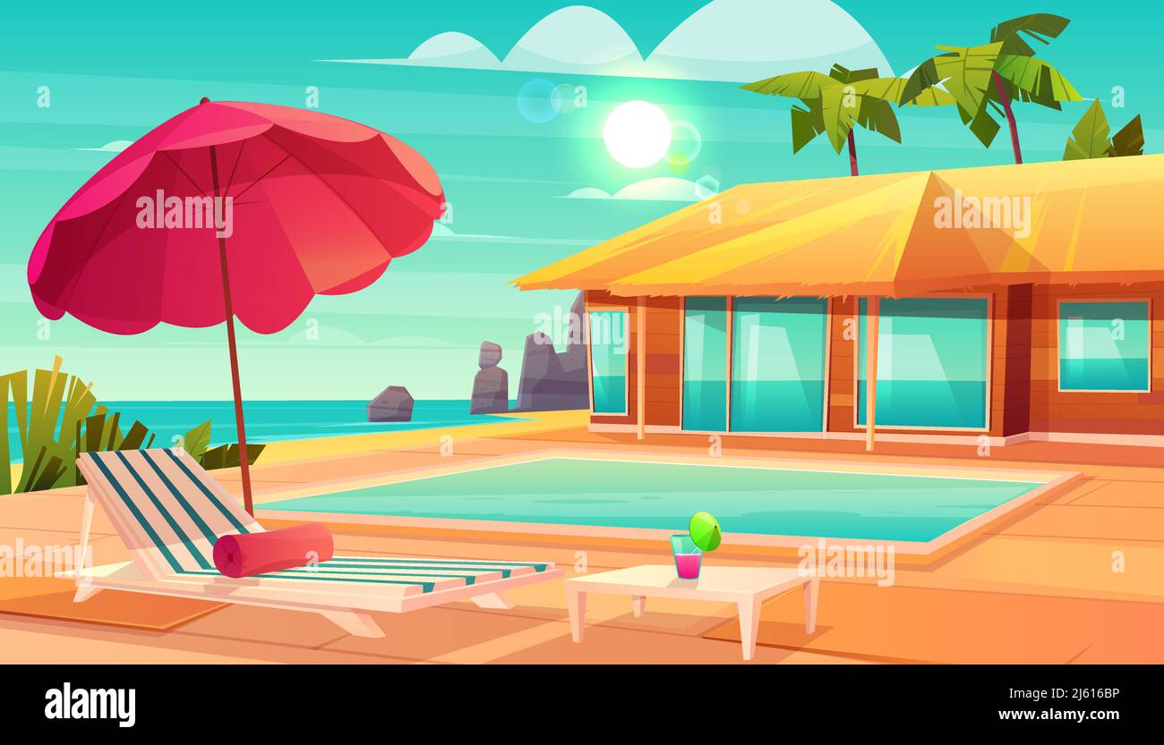 Pool thatched Stock Vector Images - Alamy