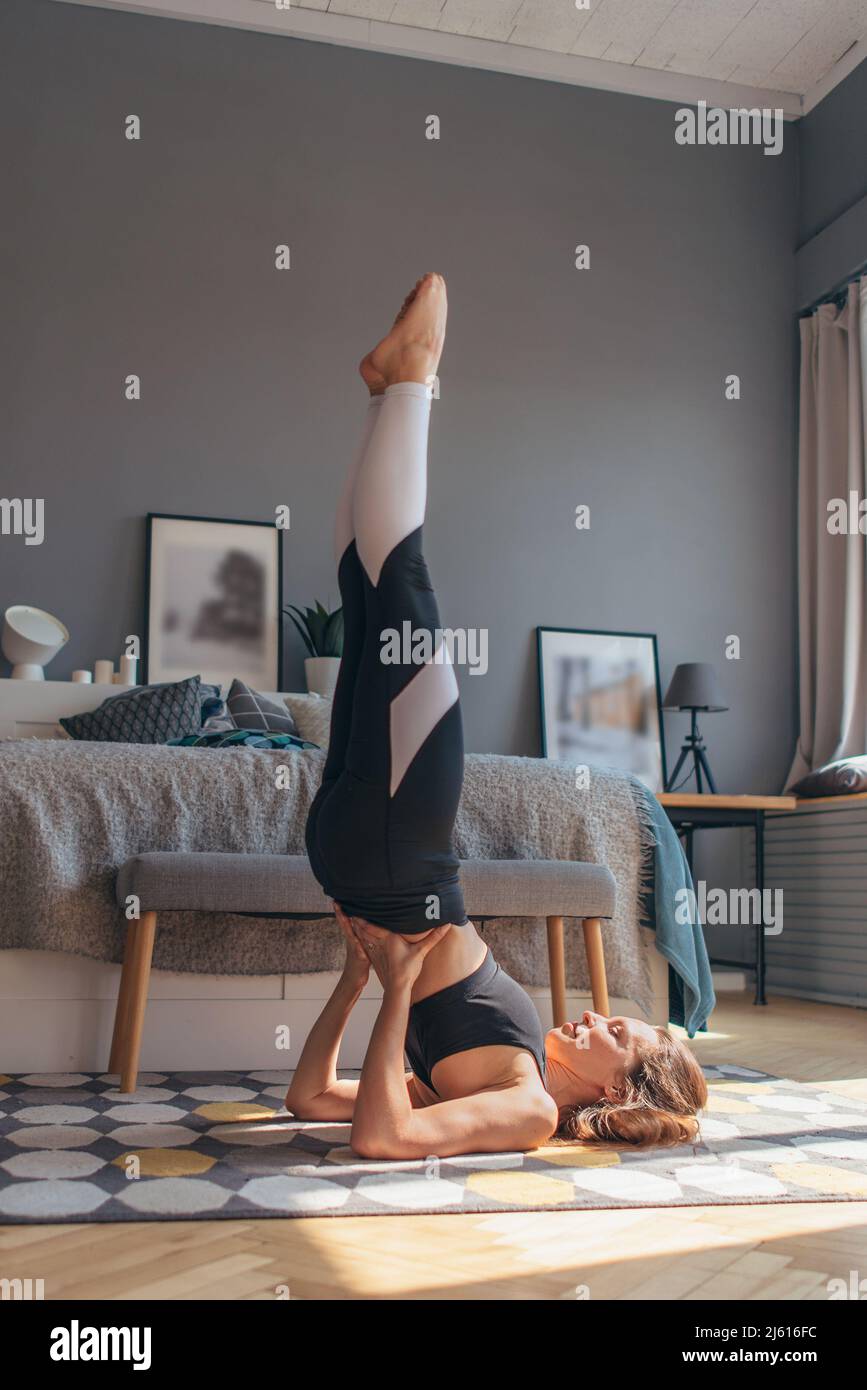 Gymnastics shoulder woman stand hi-res stock photography and images - Alamy