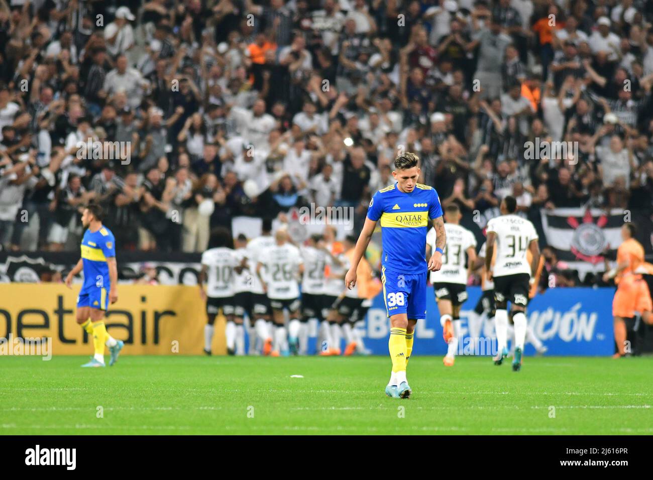 SÃO PAULO, BRASIL - APRIL 26: Luis Vázquez of Boca Juniors reacts as S ...