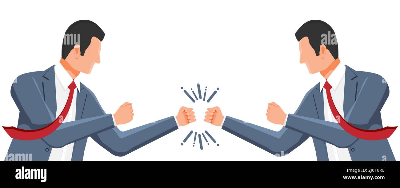 Two Businessmen in Confrontation Stock Vector Image & Art - Alamy