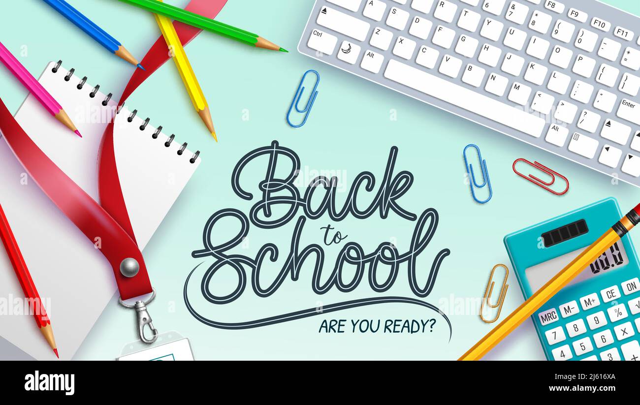 Back to school vector background design. Back to school text with ...