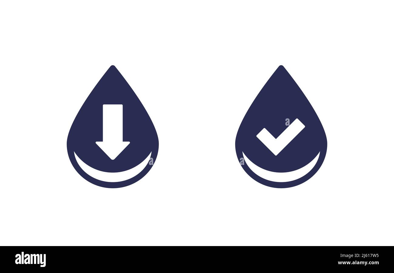 water level icons, low and normal Stock Vector Image & Art - Alamy