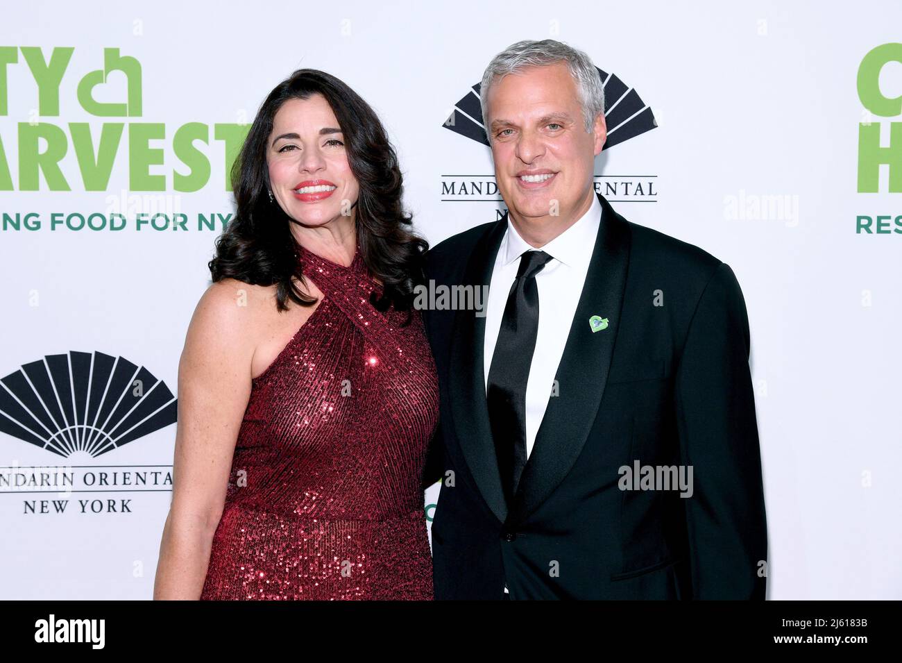 New York, NY, April 26, 2022. (L-R) Sandra Ripert and Honoree Chef Eric ...