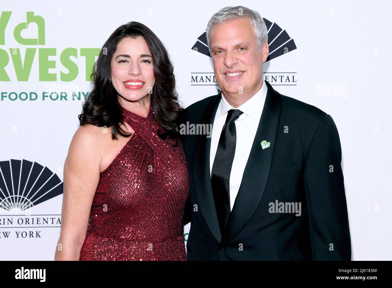 New York, NY, April 26, 2022. (L-R) Sandra Ripert and Honoree Chef Eric ...