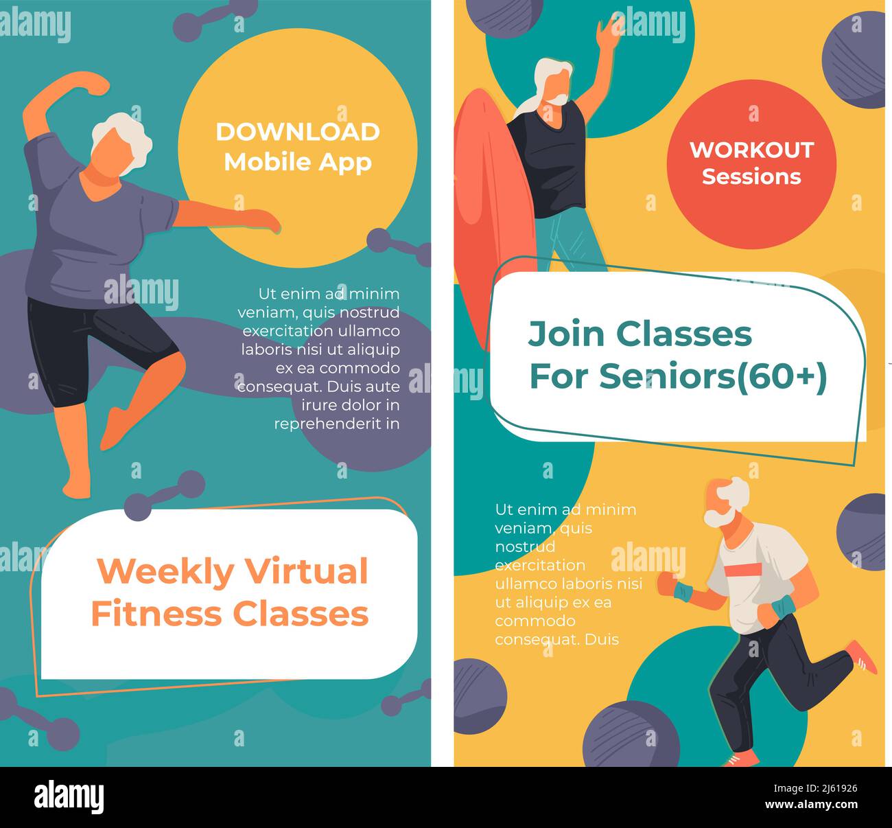 Virtual fitness classes Stock Vector Images - Alamy