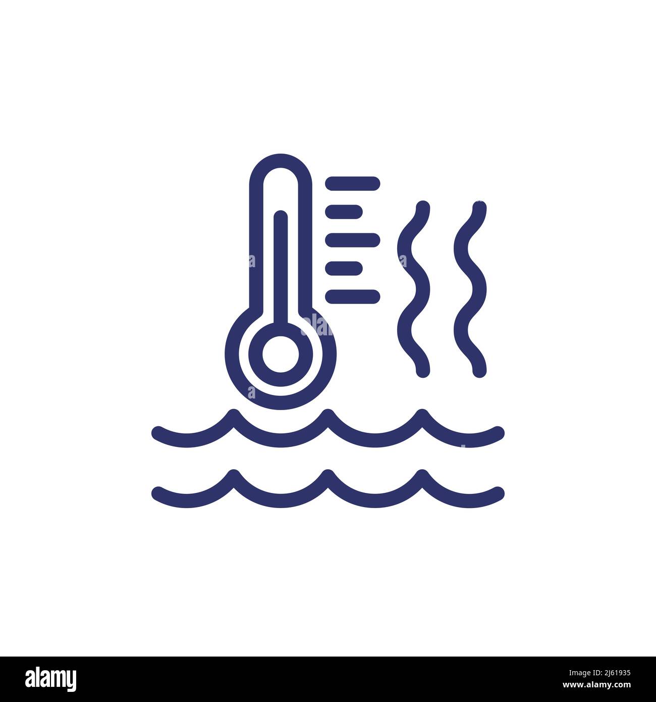 hot water temperature line icon on white Stock Vector Image & Art - Alamy