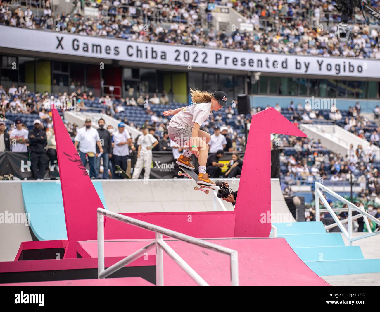 Poe Pinson (USA) APRIL 24, 2022 - Skateboard park women : X Games Chiba ...
