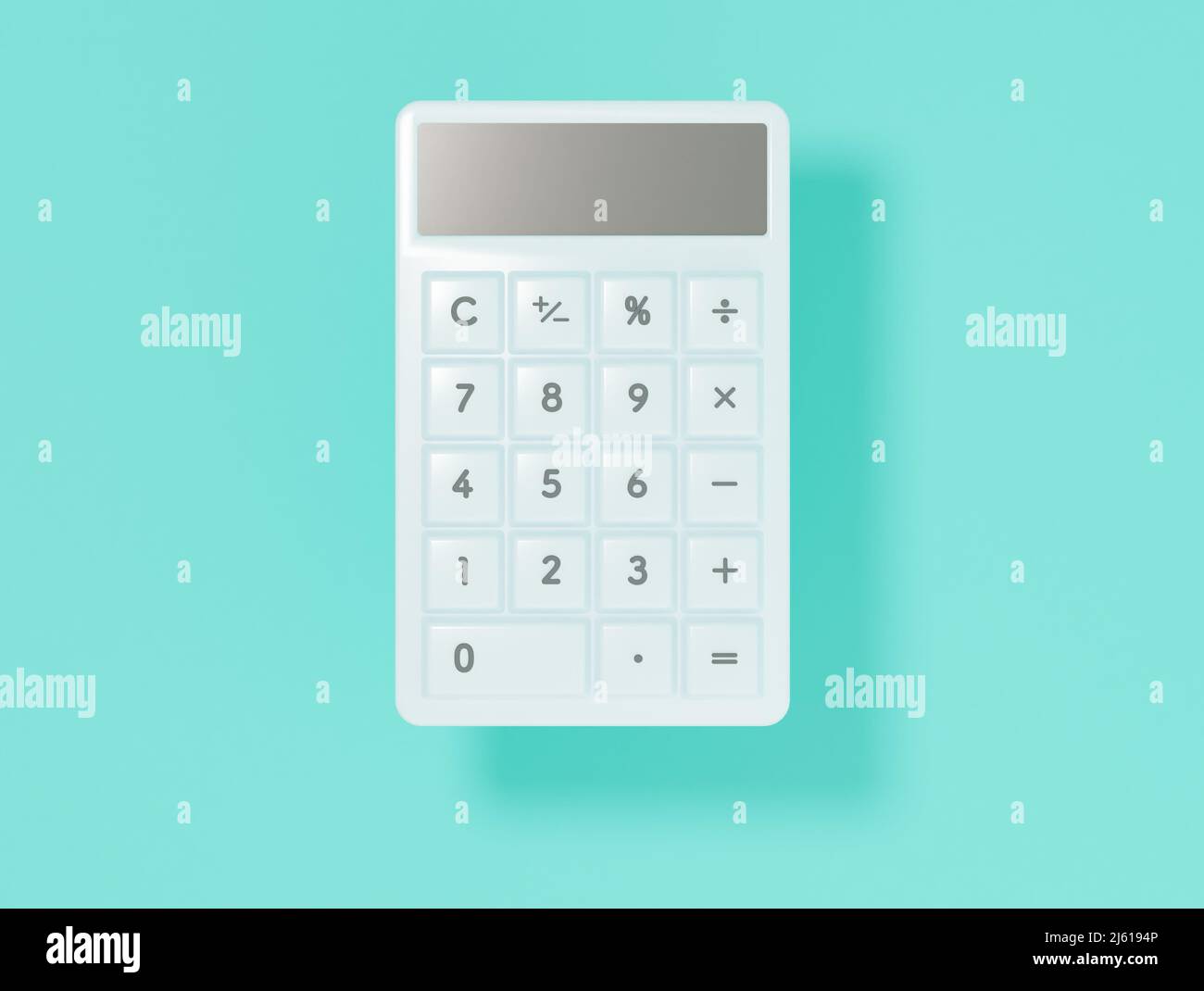 The image of a calculator composed of 3D illustration Stock Photo - Alamy
